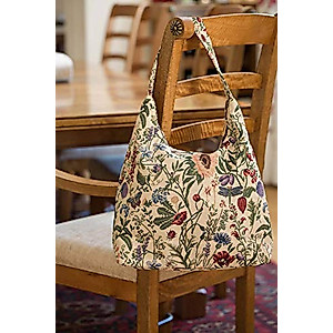 Signare Tapestry Hobo Shoulder bag slough purse for Women with Beautiful Garden Design (HOBO-MGD)