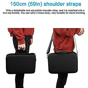 Carrying Case for Insta360 X3,One X2 Camera,Large Hard Shell Shoulder Bag with EVA Liner Compatible for Insta 360 ONE X3 X2 Action Camera Bullet Time Handle/Selfie Stick and Other Accessories