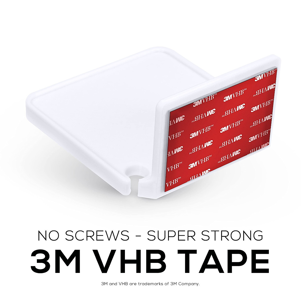 BRAINWAVZ Drill Free Wall Mount Shelf for Security Cameras, Baby Monitors, Speakers & More, Universal Holder, Strong Adheasive, Easy to Install, No Mess, Screwless (White)