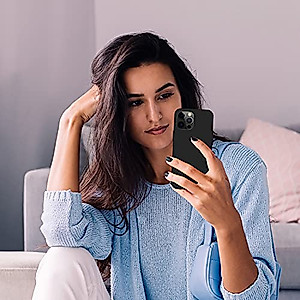 Cordking Designed for iPhone 13 Pro Max Case, Silicone Ultra Slim Shockproof Protective Phone Case with [Soft Anti-Scratch Microfiber Lining], 6.7 inch, Black