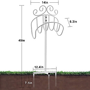 Amagabeli Garden Hose Holder White Bundle Garden Hose Holder White