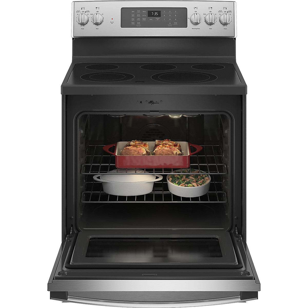 GE JB735SPSS 5.3 Cu. Ft. Freestanding Electric Convection Range with Hot Air Frying