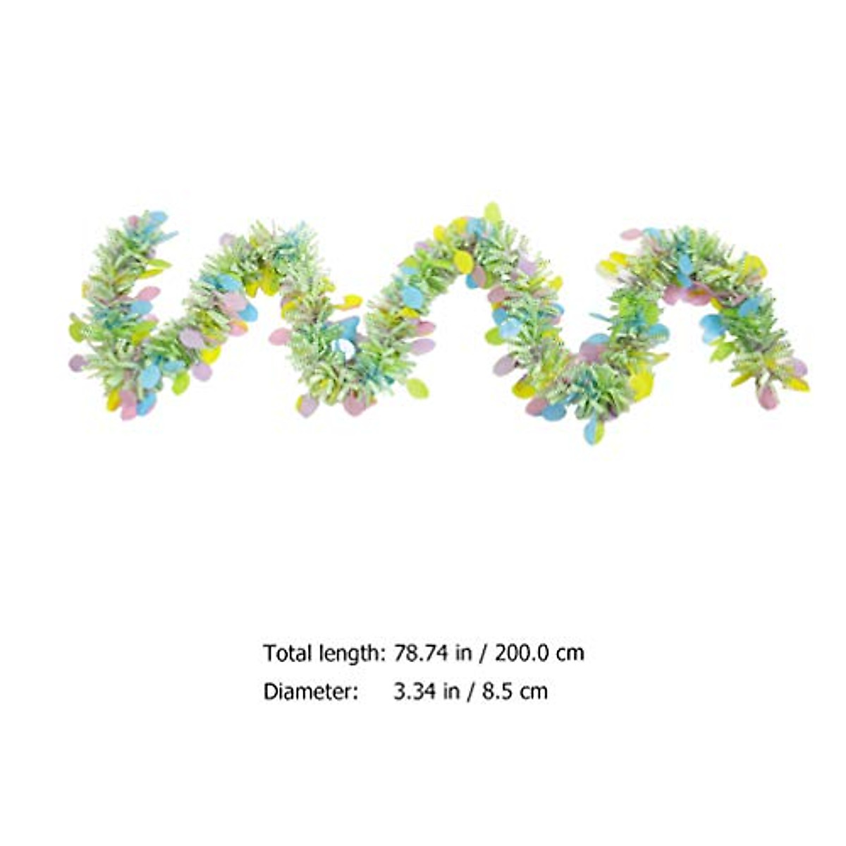 VALICLUD 3PCS Easter Party Tinsel Garland DecorationShiny Hanging Twist Tinsel Ornaments for Easter Birthday New Year Hanging Decorations