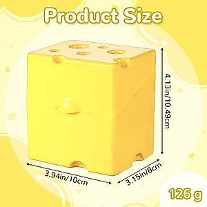 MAQUITA Sliced Cheese Container for Fridge, 2 PCS Cheese Storage Box with Flip Lid Plastic Cheese Keeper Cheese Saver Holder