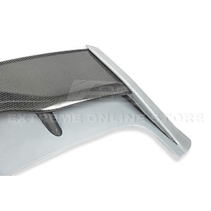 Replacement for 2013-2018 Ford Focus Hatchback Models | EOS RS Style Rear Roof Wing Spoiler (Carbon Fiber)