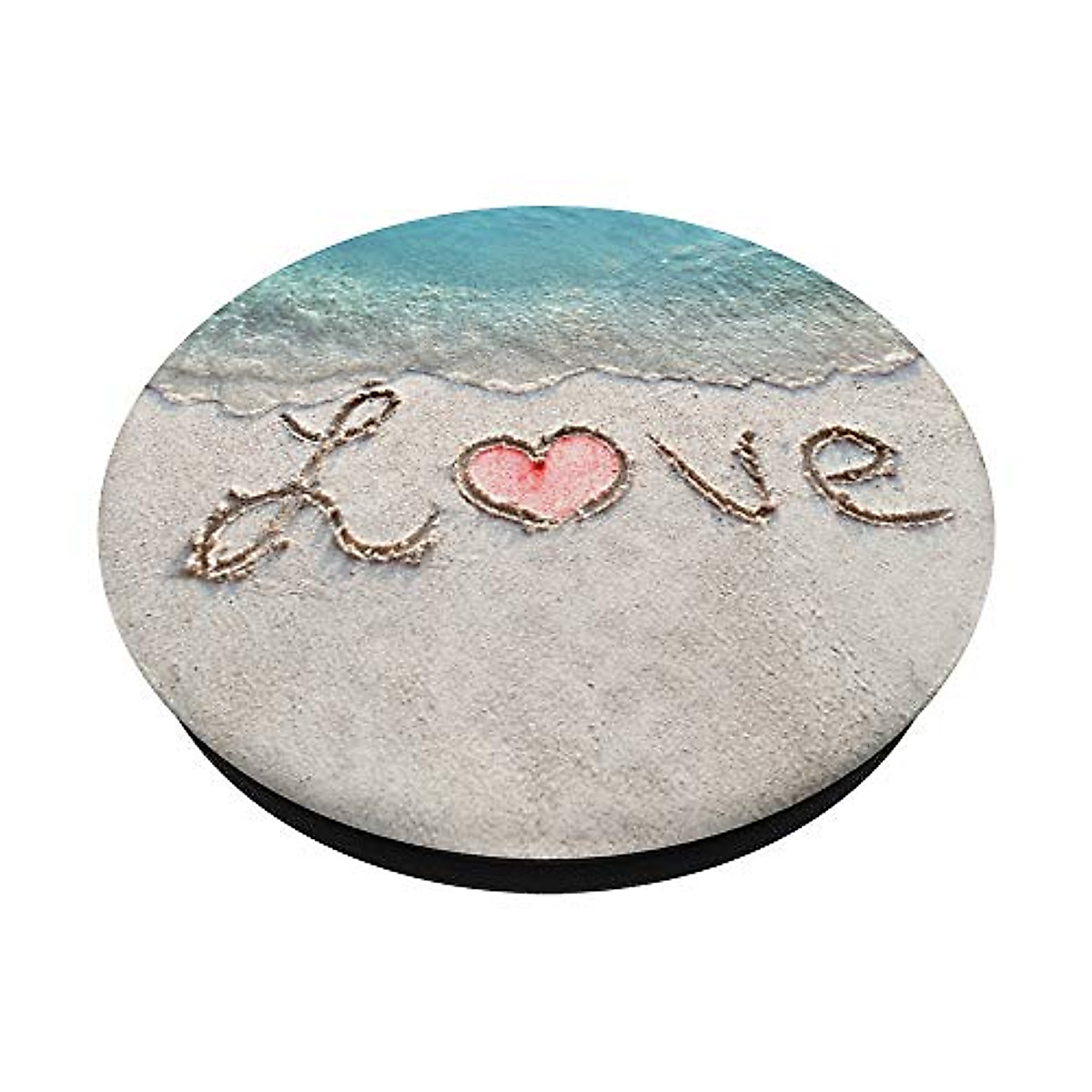 Beach Sand Love Heart Ocean Water Lover PopSockets Swappable PopGrip
