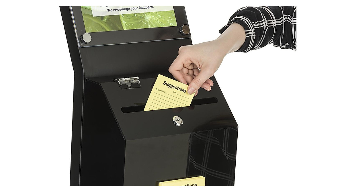 Secure Locking Donation Station with Sign Holder