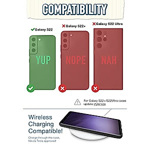 Smartish Galaxy S22 Wallet Case - Wallet Slayer Vol. 1 [Slim + Protective] Grip Credit Card Holder for Samsung - Black Tie Affair