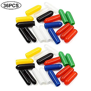 36 PCS RC Transmitter Switch Covers Colorful Rubber Anti-Slipping Cap for Jumper T16 T18 FrSky X9D QX7 Flysky Spektrum DX8e