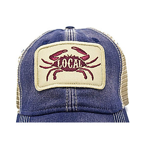 Everyday Trucker Hat Local Seafood Crab, Deep Ocean Blue