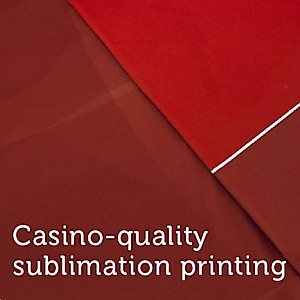 Brybelly Sublimation Poker Table Felt for Casino Quality Tables (Red)