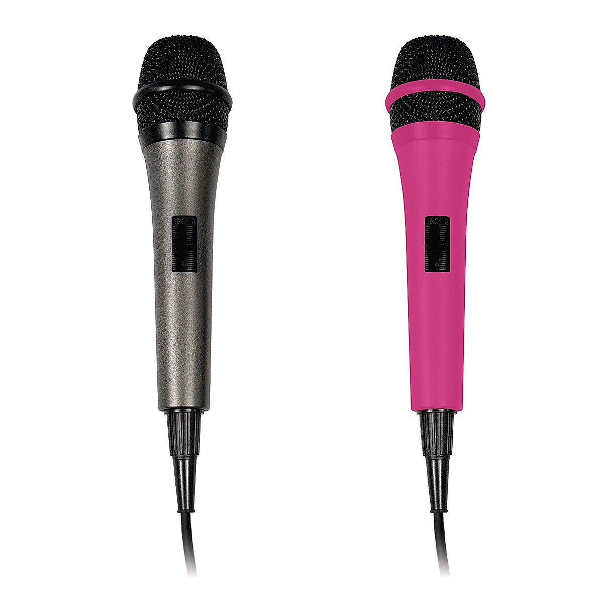 Singing Machine SMM205 Karaoke Machine Uni-Directional Dynamic Microphone with 10-Foot Cord, Black & Gold, XLR