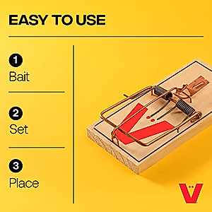 Victor M156-20 Metal Pedal Sustainably Sourced FSC Wood Snap Mouse Trap - 20 Traps