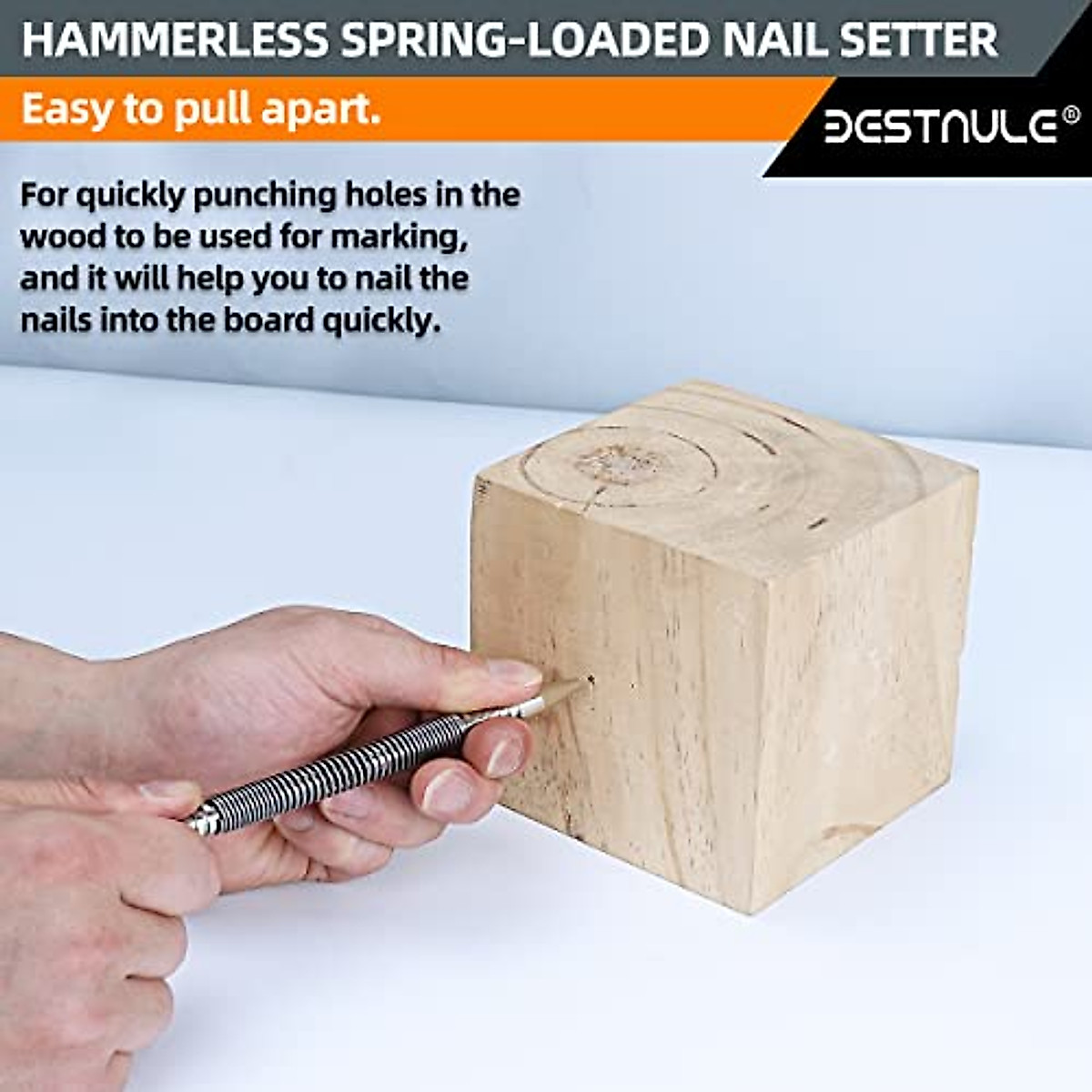 BESTNULE 4-Piece Nail Setter Dual Head Nail Set & Dual Head Center Punch & Hammerless Cold Chisel & Hinge Pin Remover Punch Set, Nail Setter Features 1/8-in, 3/32-in, 3/16-in, 1/16-in, 5/16-in, 1/8-in