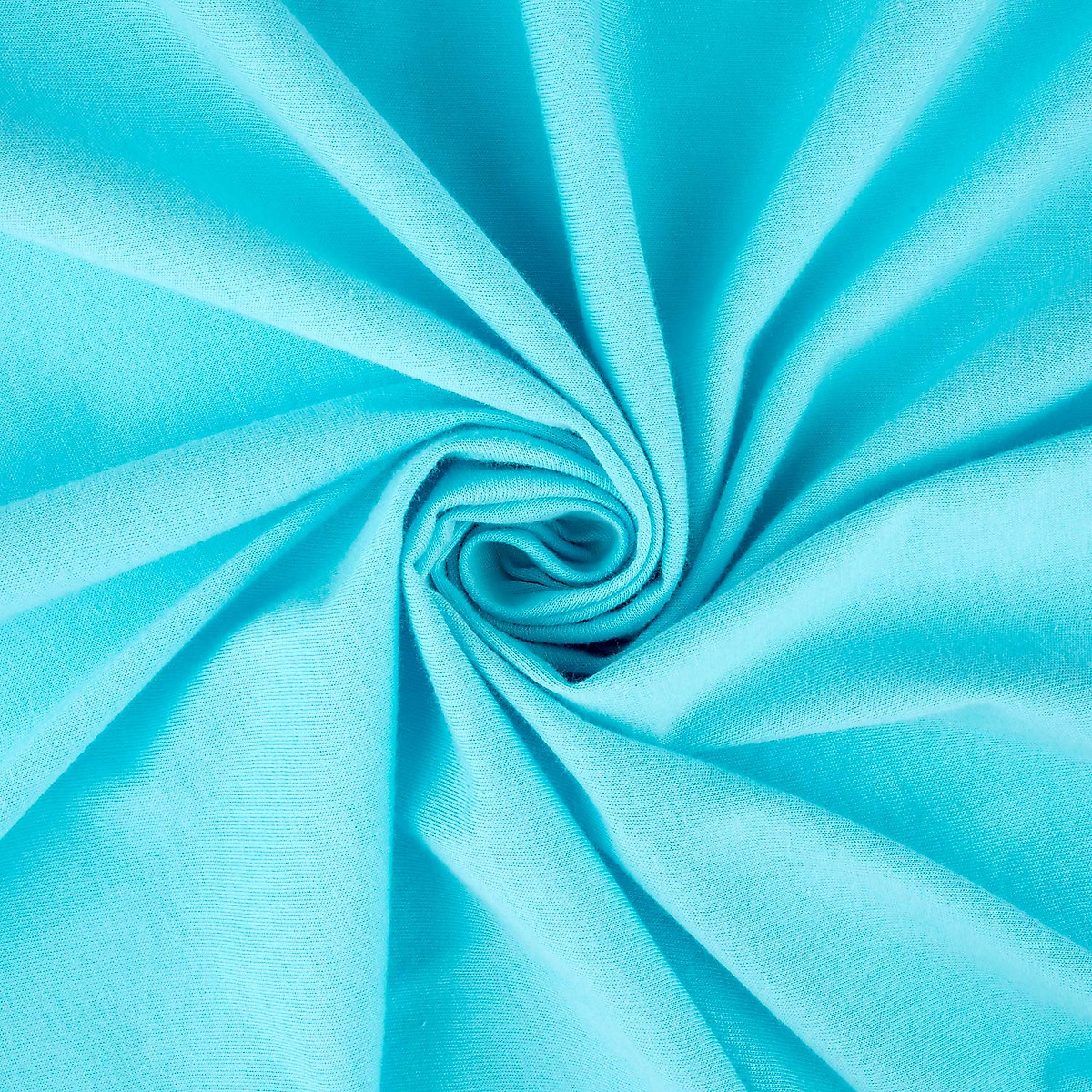 SheetWorld Fitted 100% Cotton Jersey Pack N Play Sheet Fits Graco 27 x 39, Solid Aqua, Made in USA