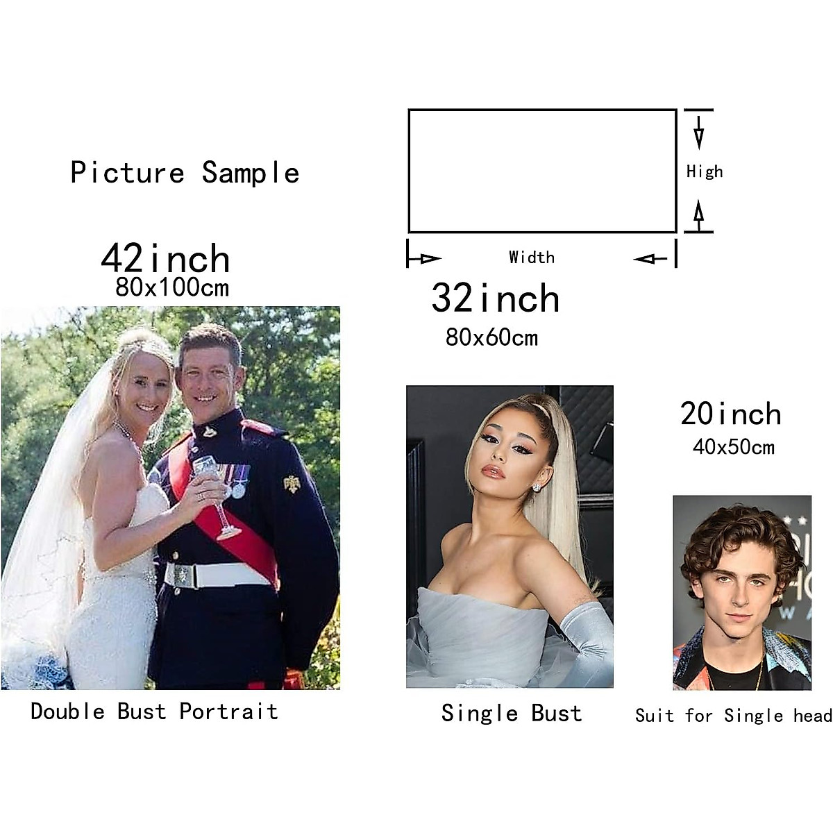 HOMFIN Custom Cross Stitch Stitch Your Photo Create Your Own Unique Custom Cross Stitch for Baby Pets or Family (11.81" X 15.75"/30cm X 40cm)