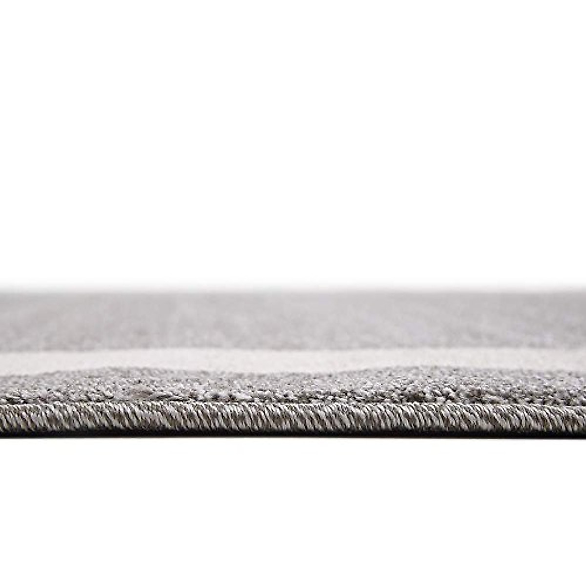 Unique Loom Del Mar Collection Area Rug-Transitional Inspired with Modern Contemporary Design, Rectangular 7' 0" x 10' 0", Gray/Ivory