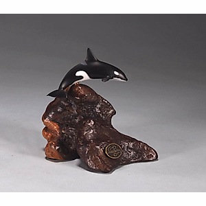 Orca Sculpture by John Perry Small Down-tail version 4 inches tall.
