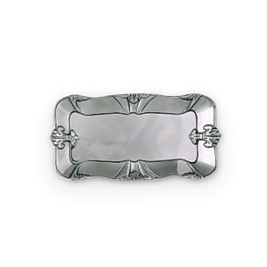 Arthur Court Designs Fleur-De-Lis Pattern Sand Casted in Aluminum with Artisan Quality Hand Polished Design Tarnish-Free 6 inch x 12 inch