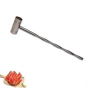 Stainless Steel Crab mallet, Mini Crab Lobster Hammer, Soild Seafood Shellfish Cracker Tool, Metal Dessert Making Mallet Opener -for Cracking Seafood, Break Chocolate Mold (Size 6.22"x1.34")