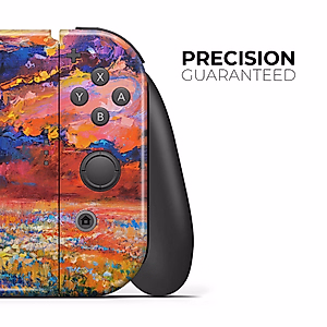 Design Skinz - Compatible with Nintendo Switch OLED Console Bundle - Skin Decal Protective Scratch-Resistant Removable Vinyl Wrap Cover - Oil Painted Meadow