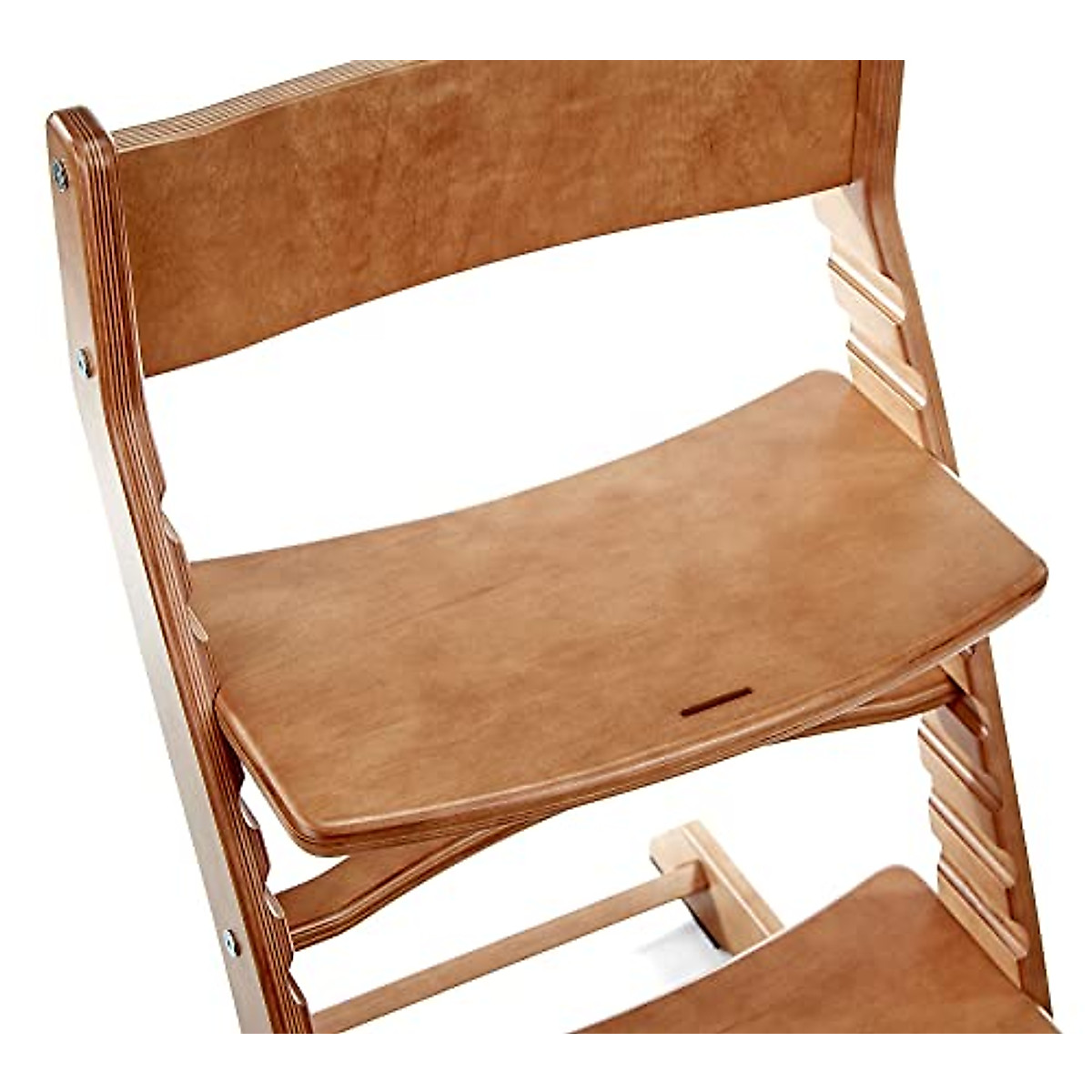 Fornel Heartwood Walnut Adjustable Wooden High Chair for Babies Toddlers and Kids Dining Highchair from 24 Months