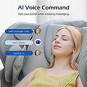 BOSSCARE Massage Chair SL Track Massage Chair Recliner, Zero Gravity Full Body Airbag Massage Chair with Body Scan Bluetooth Heat AI Control Foot Roller Handrail Shortcut Key, R8686 Gary
