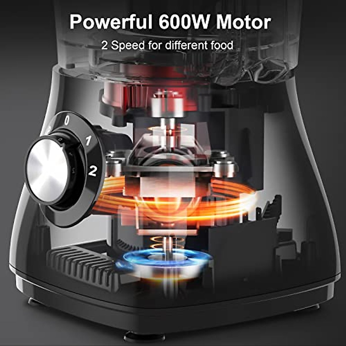 Food Processor, Anthter 600W Professional Food Processors & Vegetable Chopper, with 7 Processor Cups, Reversible Disc, Chopping Blade & Dough Blade for Chopping, Slicing, Purees & Dough