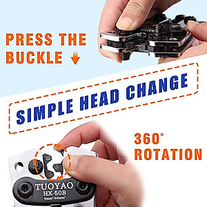 TUOYAO Battery Cable Lug Crimping Tool,Wire Crimper Tool,AWG 10-1/0 for Heavy Duty Wire Lugs,Battery Terminal,Copper Lugs Terminals