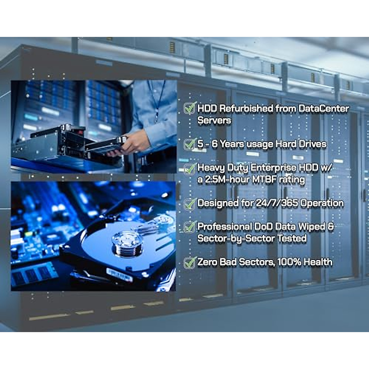 HGST HUH728080ALE604 Ultrastar He8 (Helium Platform) 8TB 7200RPM 128MB Cache SATA 6.0Gb/s 3.5inch Internal Enterprise Hard Drive - 0F23668 (Renewed)