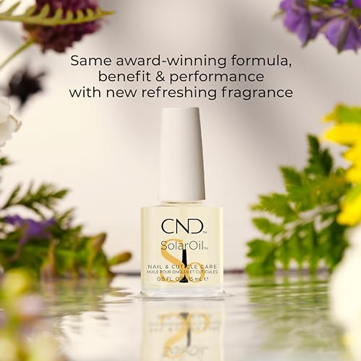 CND SolarOil Cuticle Oil, Natural Blend Of Jojoba, Vitamin E, Rice Bran and Sweet Almond Oils, Moisturizes and Conditions Skin, Pack Of 1, 0.25 Fl Oz