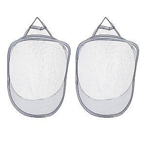 2pcs Folding Storage Hanging Basket Laundry Hamper Storage Basket Container Laundry Bins Blanket Basket Wall Mounted Basket Folding Clothing Baskets Clothes Blanket