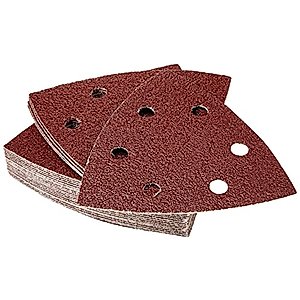 Bosch Home and Garden 2607019488 Sanding Sheet-Set for Delta Sander, Red, 93 mm, Set of 25 Pieces
