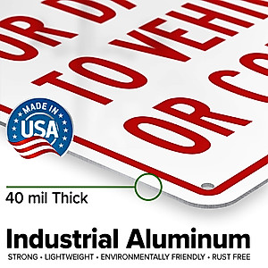 Not Responsible for Theft Or Damage To Vehicles Or Contents Sign, 10x14 Inches, Rust Free .040 Aluminum, Fade Resistant, Made in USA by My Sign Center