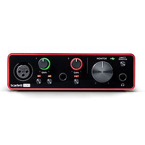 Focusrite Scarlett Solo 3rd Gen 2-in, 2-out USB Audio Interface Bundle with XLR Cable and Austin Bazaar Polishing Cloth