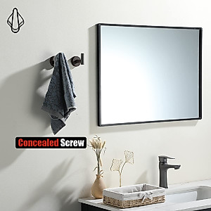 JQK Bathroom Towel Hook, Black Walnut Grey Coat Robe Clothes Hook for Bathroom Kitchen Garage Wall Mounted (2 Pack), 304 Stainless Steel 0.8mm Thicken, TH100-HT-P2