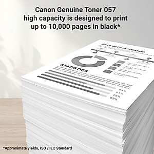 Canon Genuine Toner Cartridge 057 Black, High Capacity (3010C001), 1-Pack imageCLASS MF449dw, MF448dw, MF445dw, LBP228dw, LBP227dw, LBP226dw Laser Printers (057 H)