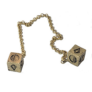 Smuggler's Dice Accurate Antique Weathered Gold Plated Solo Dice (Large)