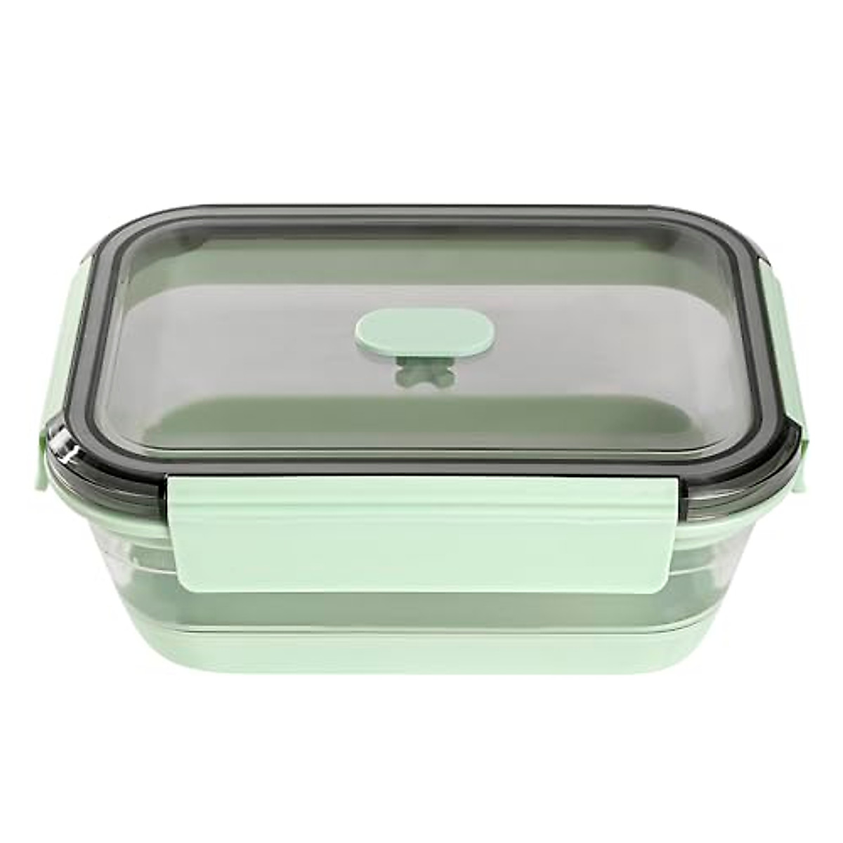 Restaurantware-Fresh Hero 40 Ounce Storage Containers, 1 Durable Airtight Food Containers - Microwavable, Freezable, Green Plastic Collapsible Containers, Dishwashable, With Vented Lids