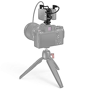 SMALLRIG Two-in-One Bracket Cold Shoe Mount Compatible with Rode Wireless GO and Saramonic Blink 500 for Two-Person Vlogging - 2996