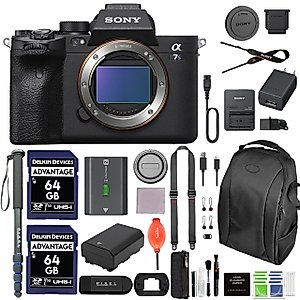 Sony a7S III Mirrorless Full Frame Camera Bundle with Extra Battery, Backpack, 2X 64GB SD Memory Card, More | Sony Alpha 7S III