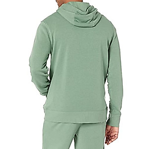 Amazon Essentials Men's Lightweight Long-Sleeve French Terry Hooded Sweatshirt (Available in Big & Tall), Sage Green, Large