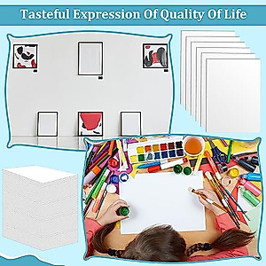 Jetec 150 Sheet Double Sided Picture Mats 8 x 10 Inch Photo Frame Mat Backing Boards Picture Mat Matte Backboards Bevel Cut 1/16", 4 Ply Thickness for Frames, Artworks, Prints, Pictures(White)