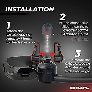 CHOCKALOTTA in-Ear Tip Adapter Compatible with Blue Parrot M300-XT/Jabra Perform 45 / Jabra Talk 65 Headsets (Includes 3-Pcs S/M/L Silicone Ear Tips)