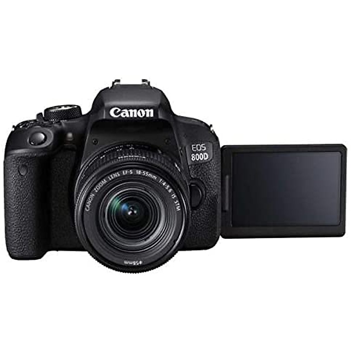 Canon EOS Rebel 800D / T7i DSLR Camera with 18-55 4-5.6 is STM Lens 1895C002 + 64GB Memory Card + Case + Card Reader + Flex Tripod + Hand Strap + Cap Keeper + Memory Wallet (Renewed)