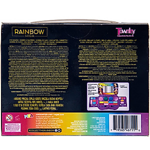 Rainbow High - Townley Girl Beauty Compact Set Kit with Brushes, 4 Eye Shadows, 8 Lip Gloss & 4 Shimmer Makeup Set for Kids Girls, Ages 6+ perfect for Parties, Sleepovers and Makeovers