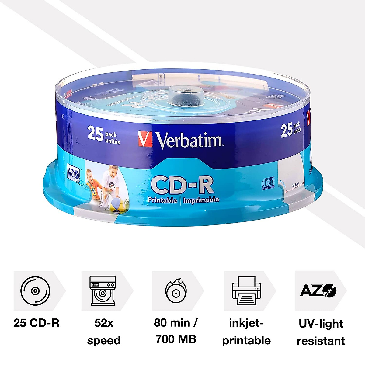 Verbatim 43439 - Virgin CDs (Pack of 25)