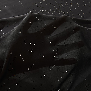 Gzcvba Chiffon Shawls Scarves Wraps for Bridal Wedding Party Evening Dress and Special Occasion Dresses Women Large Sparkly Shawl (Black B, 74.8 * 27.6in)