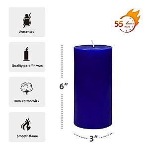 Zest Candle CPZ-088 Candle, Blue Size: 3" Diameter x 6" H