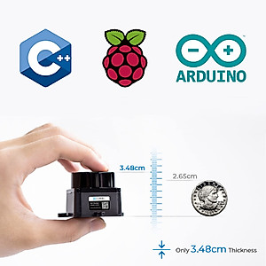 LD06 Lidar Sensor, 360 Degree DTOF Laser Scanner, Lidar Module, Lidar Detector, 4500Hz Ranging Frequency TOF Module for Education, Robot, Cleaner